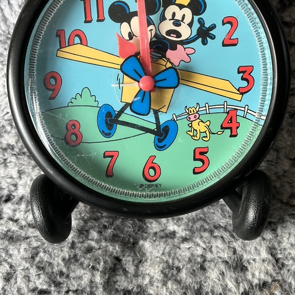 Disney | Other | Vintage Mickey And Minnie Mouse Plane Crazy Alarm ...